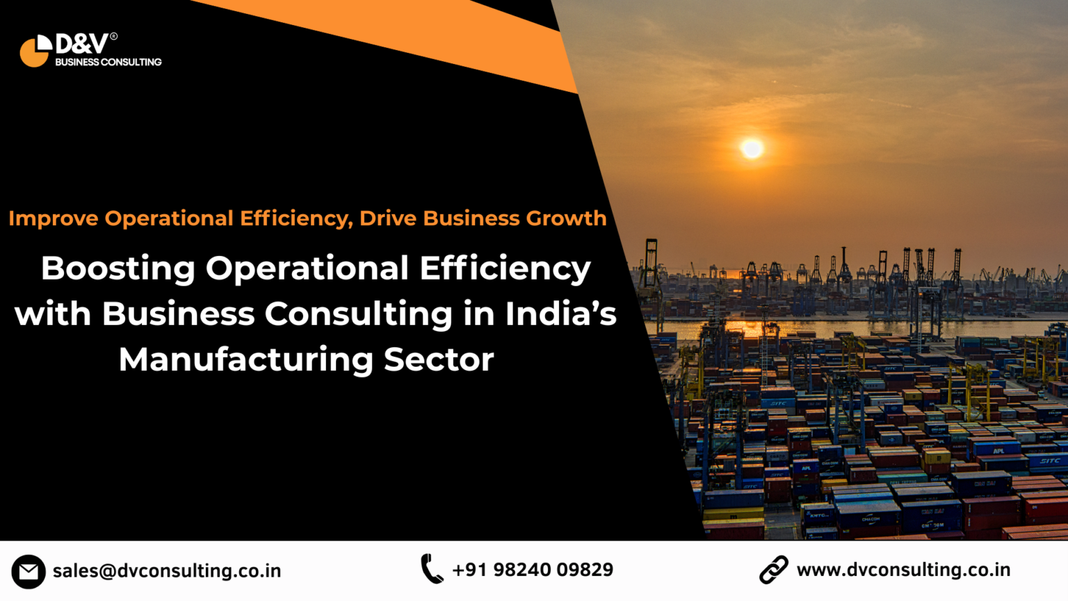 Boost Operational Efficiency in Indian Manufacturing | D&V Business ...